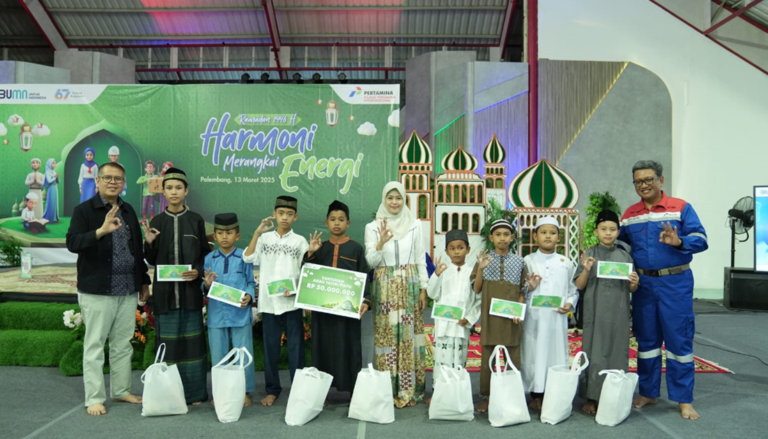 Kilang Pertamina Plaju Berbagi Kebahagiaan Ramadan dengan 174 Anak Yatim – Trans Sumsel